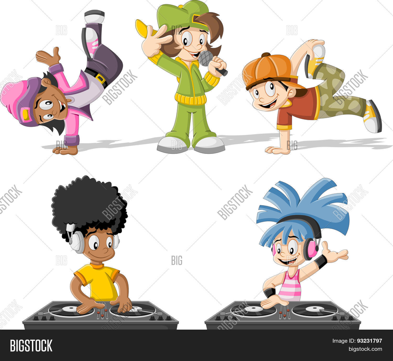 Cartoon Hip Hop Vector & Photo (Free Trial) | Bigstock