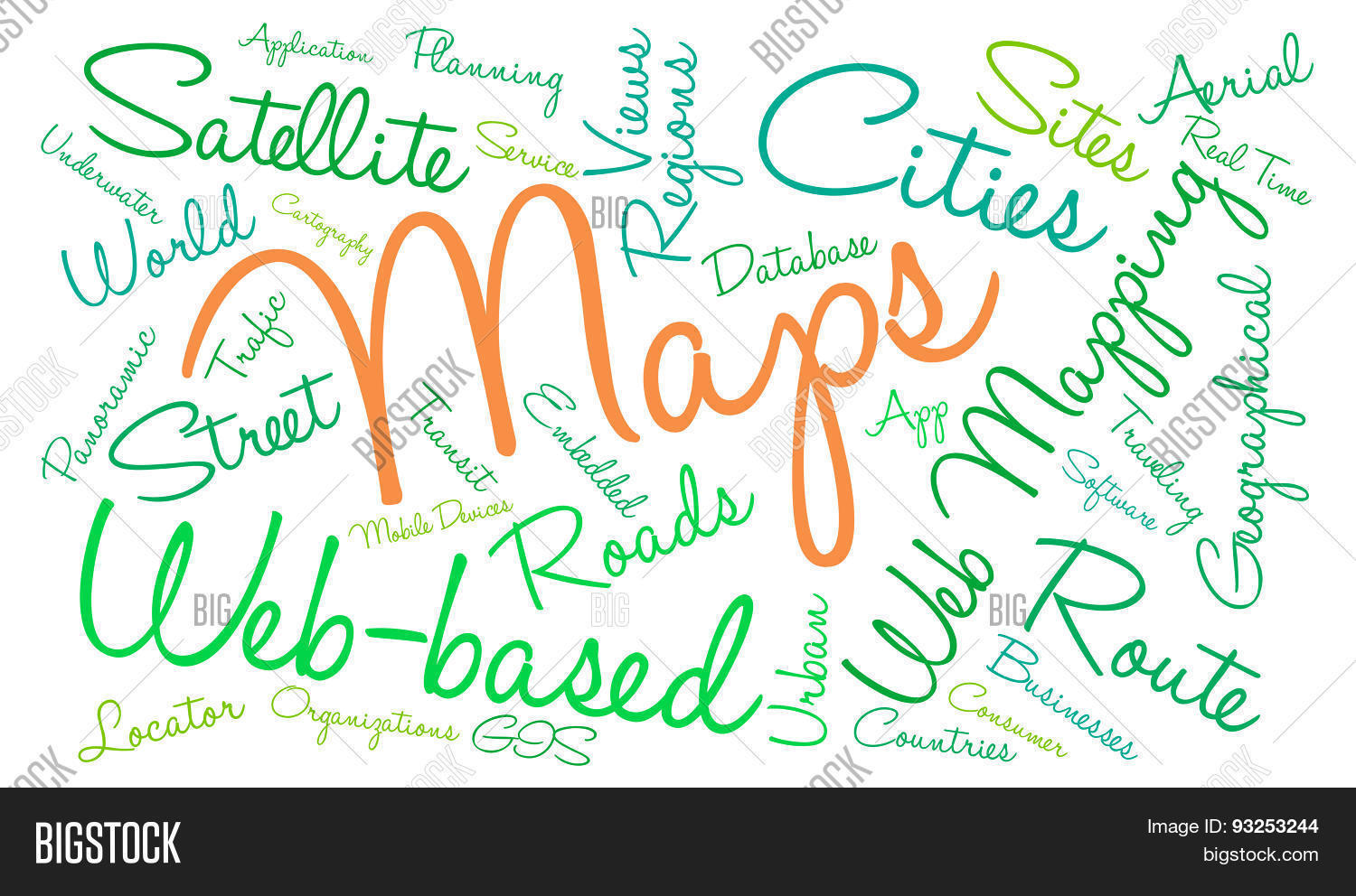 Maps Word Cloud Image & Photo (Free Trial) | Bigstock