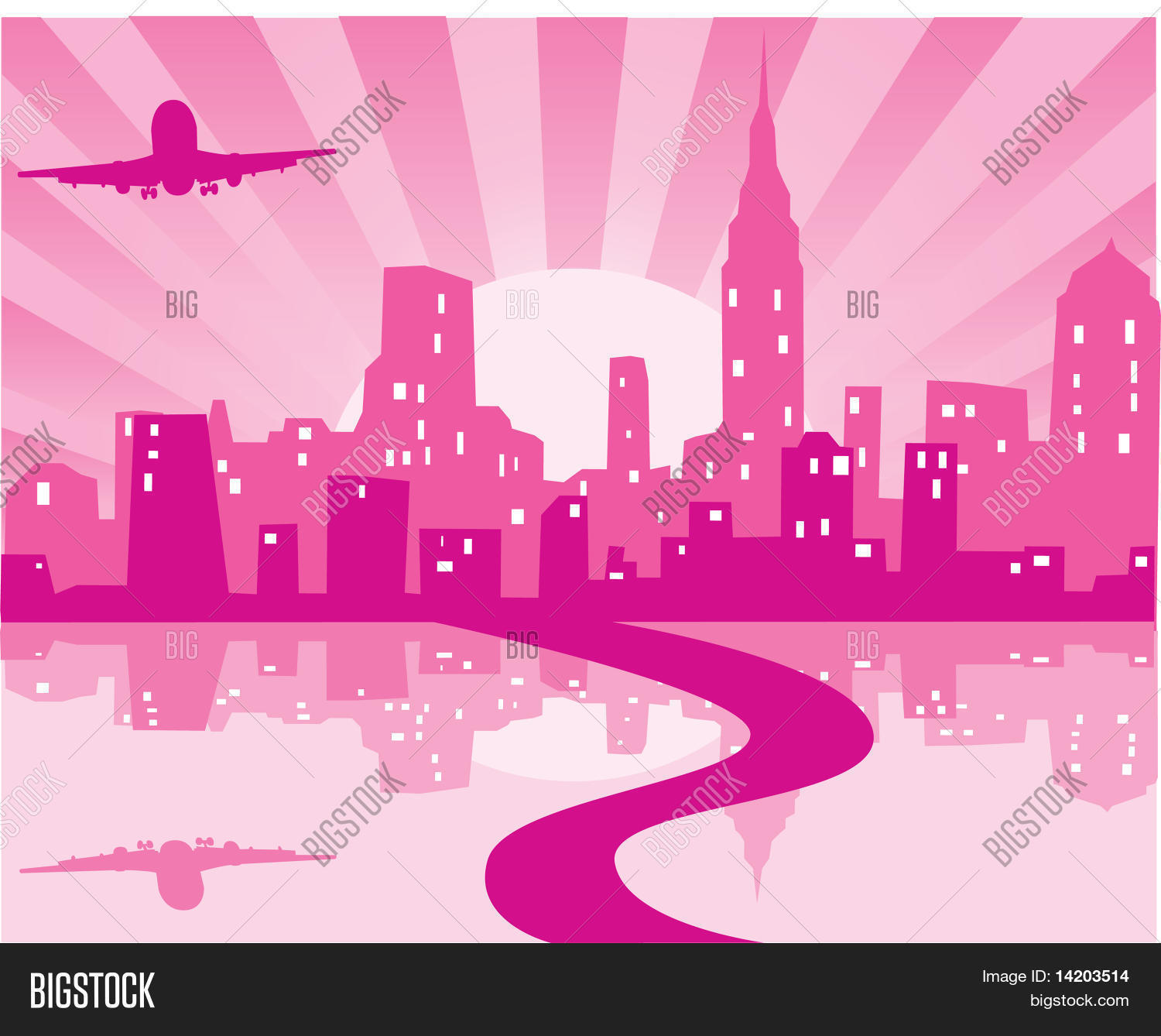 Pink City Vector & Photo (Free Trial) | Bigstock
