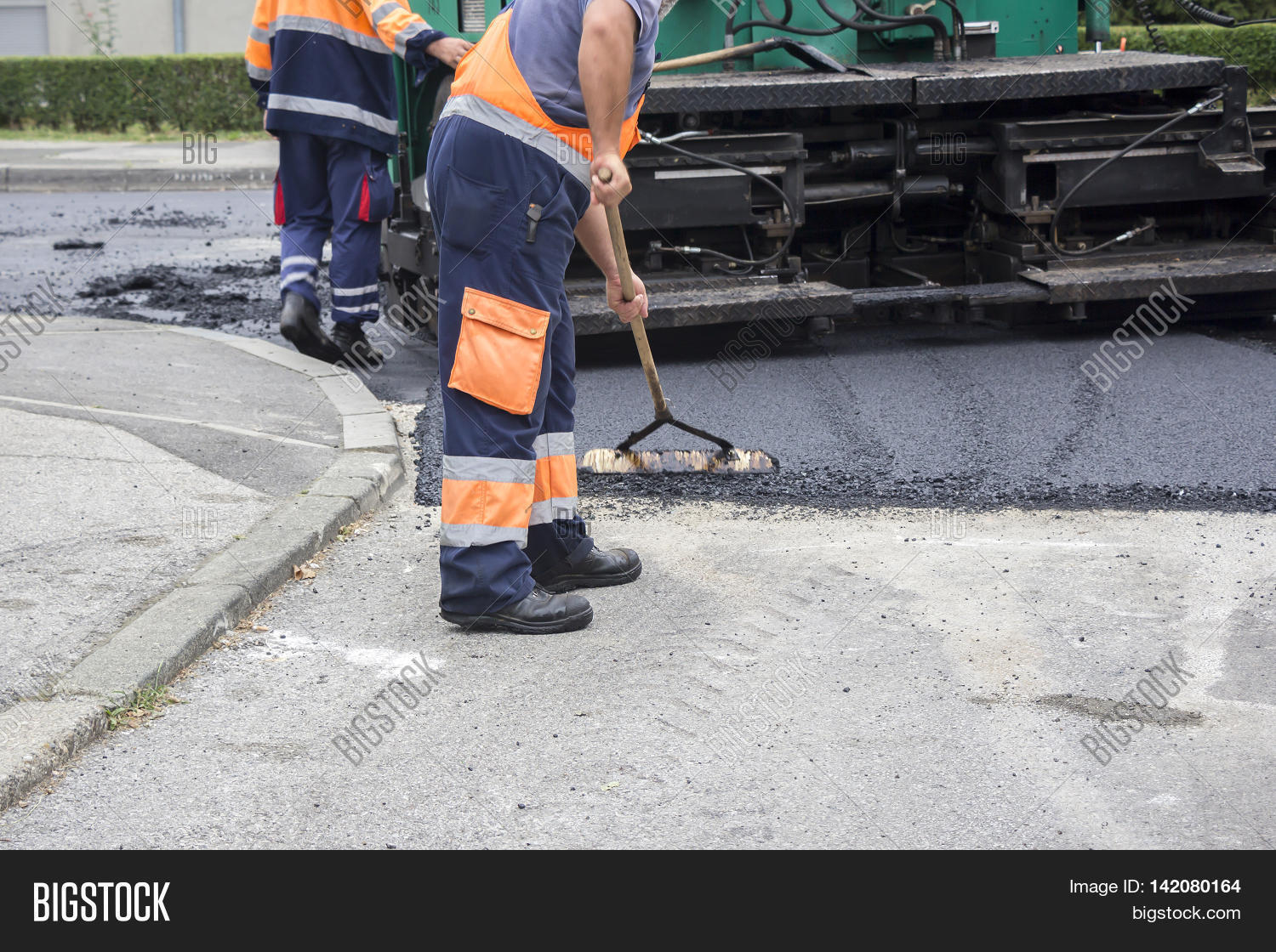 Workers On Asphalting Image & Photo (Free Trial) | Bigstock