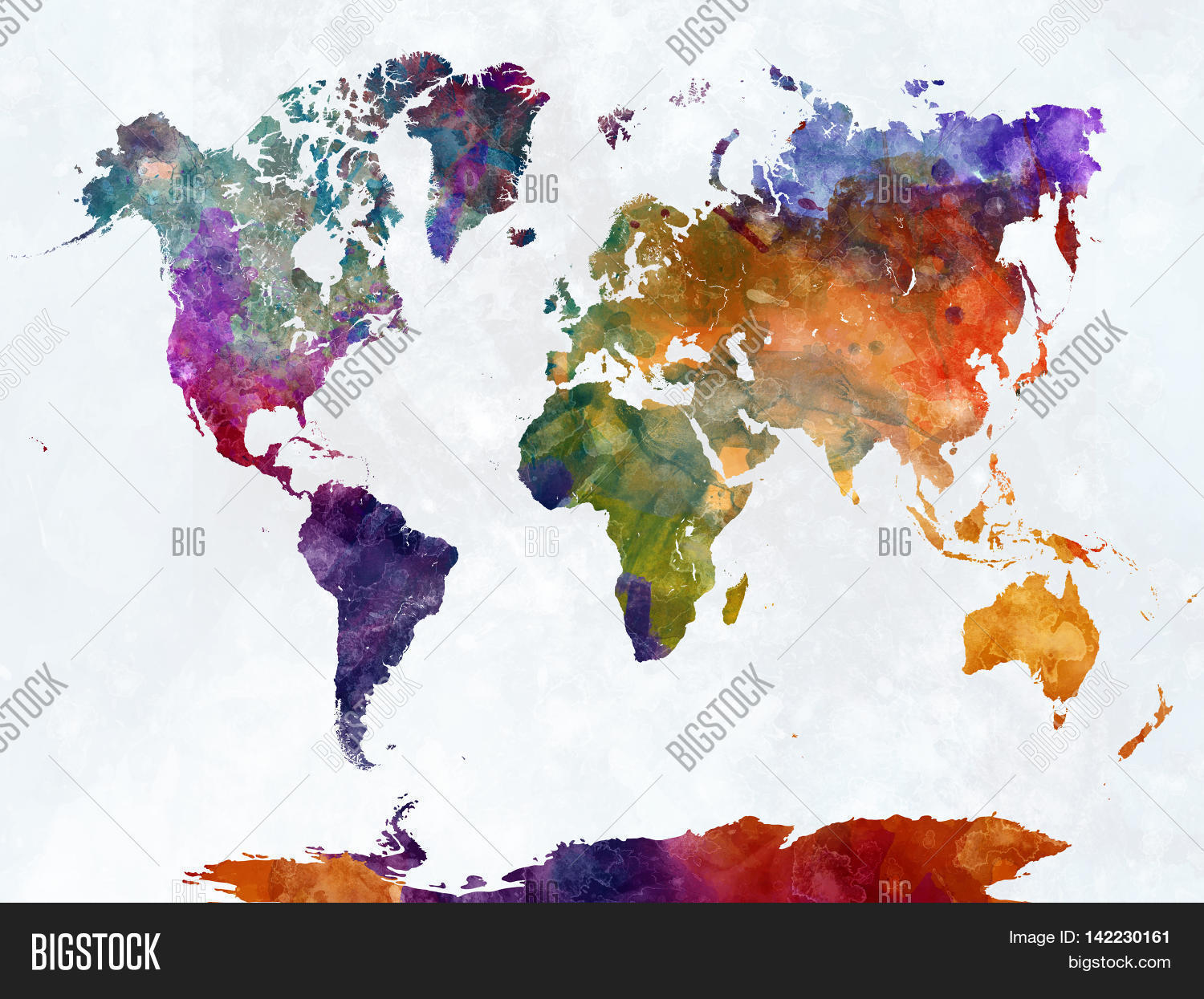 World Map Watercolor Image & Photo (Free Trial) | Bigstock