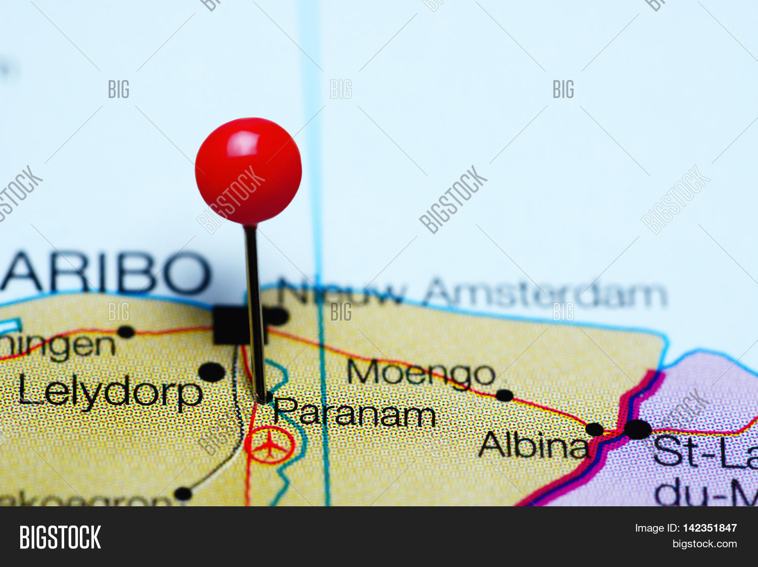 Paranam Pinned On Map Image & Photo (Free Trial) | Bigstock