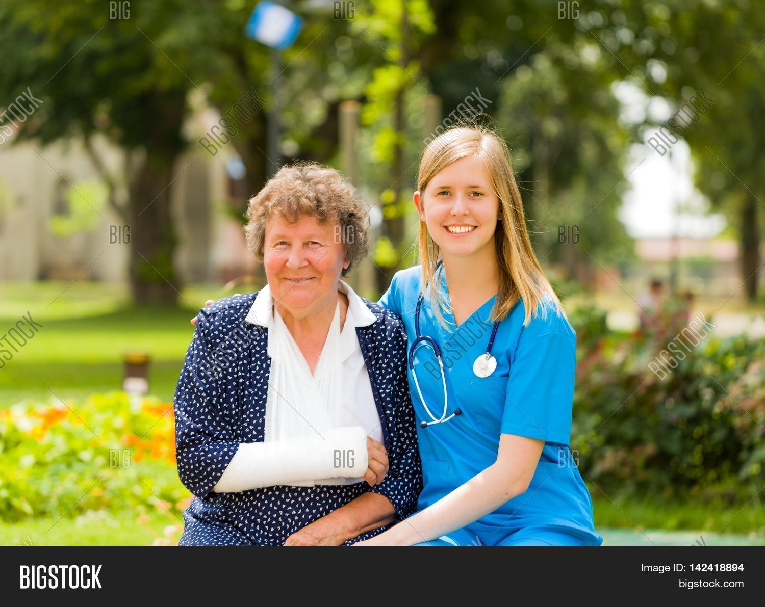 Caring Elderly Injury Image & Photo (Free Trial) | Bigstock