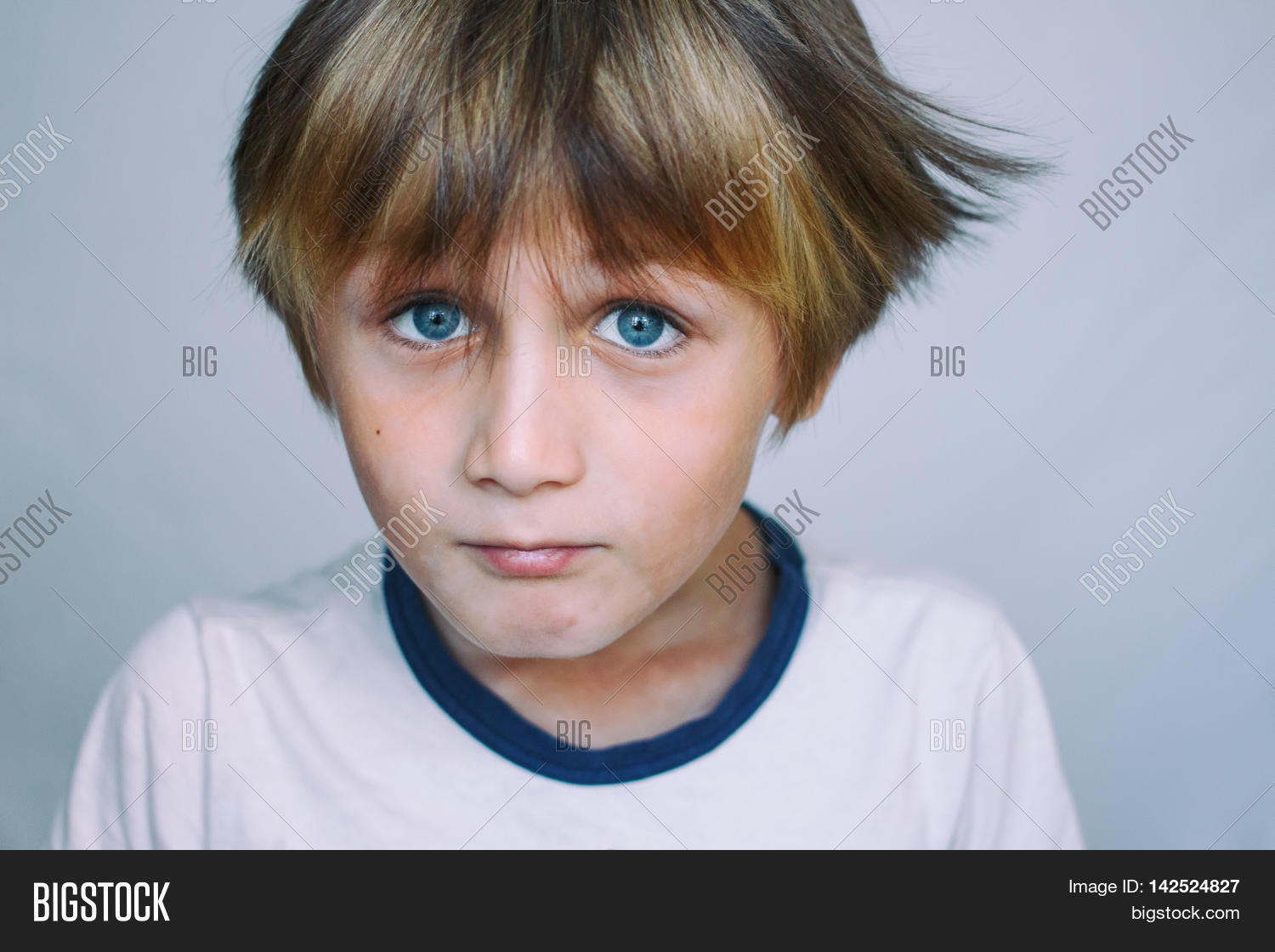 Boy 9 Years Old Front Image & Photo (Free Trial) | Bigstock