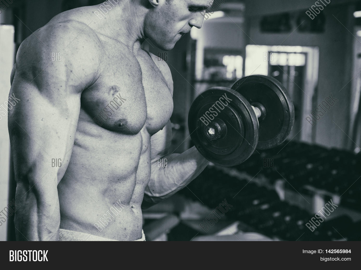 Man Gym Pumping Image & Photo (Free Trial) | Bigstock