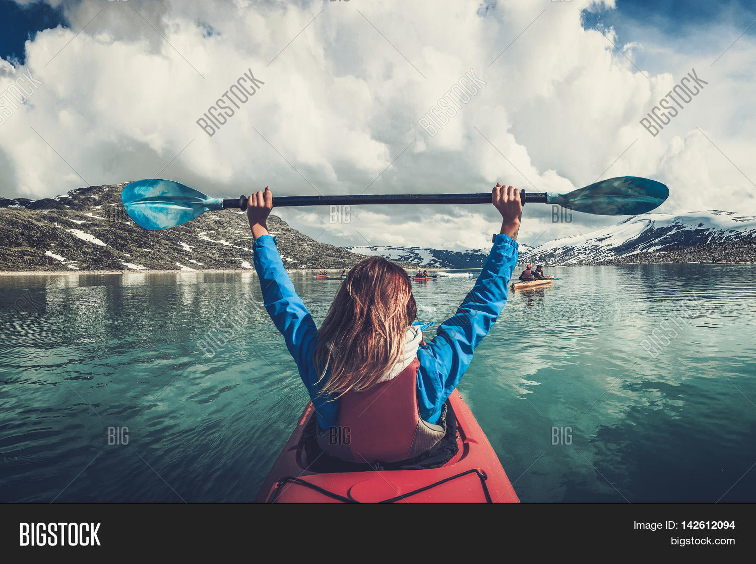 Woman Kayaking On Image & Photo (Free Trial) | Bigstock