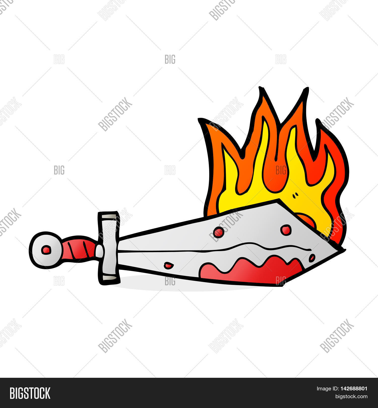 Cartoon Flaming Sword Image & Photo (Free Trial) | Bigstock