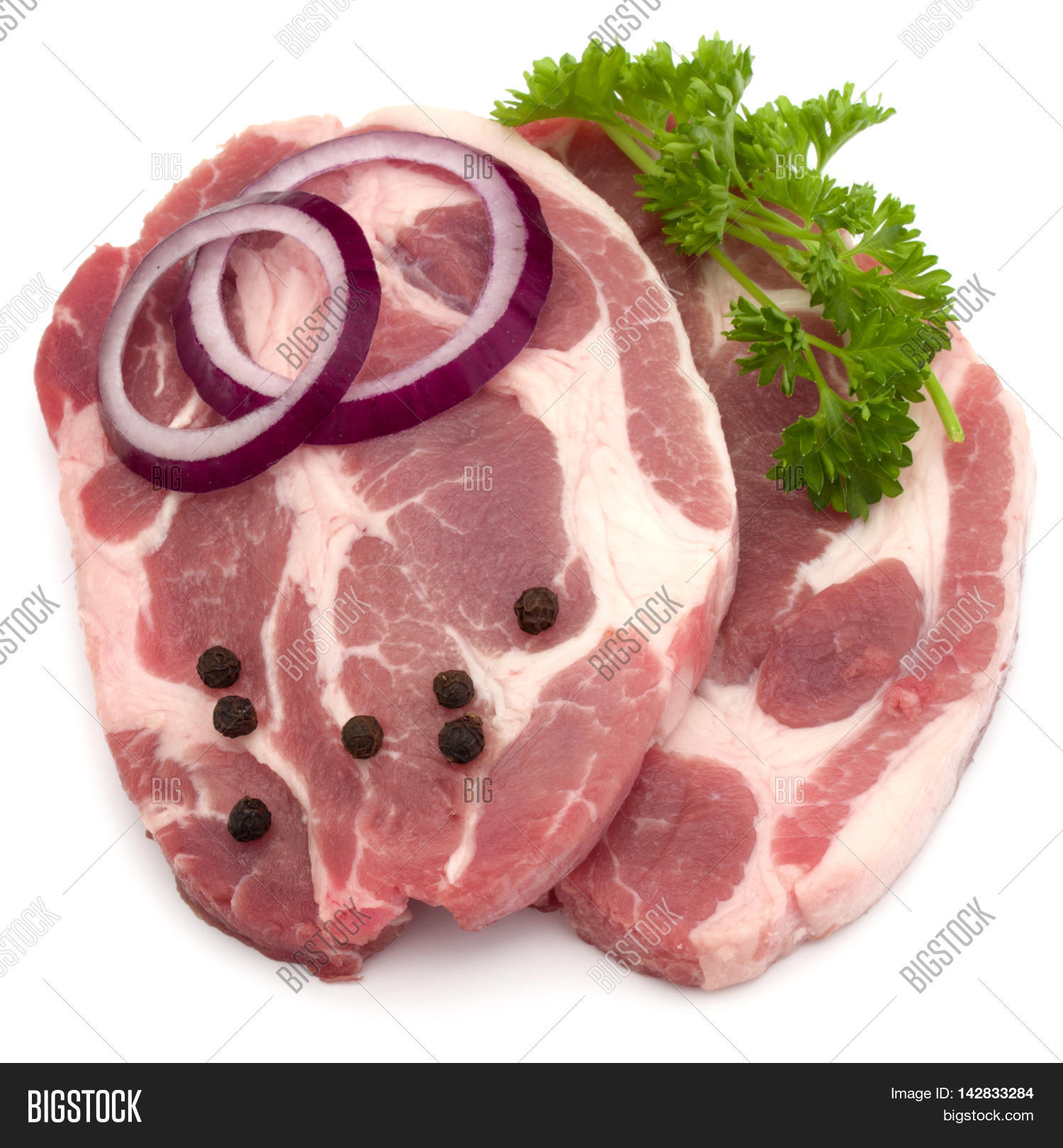 Raw Pork Neck Chop Image & Photo (Free Trial) | Bigstock