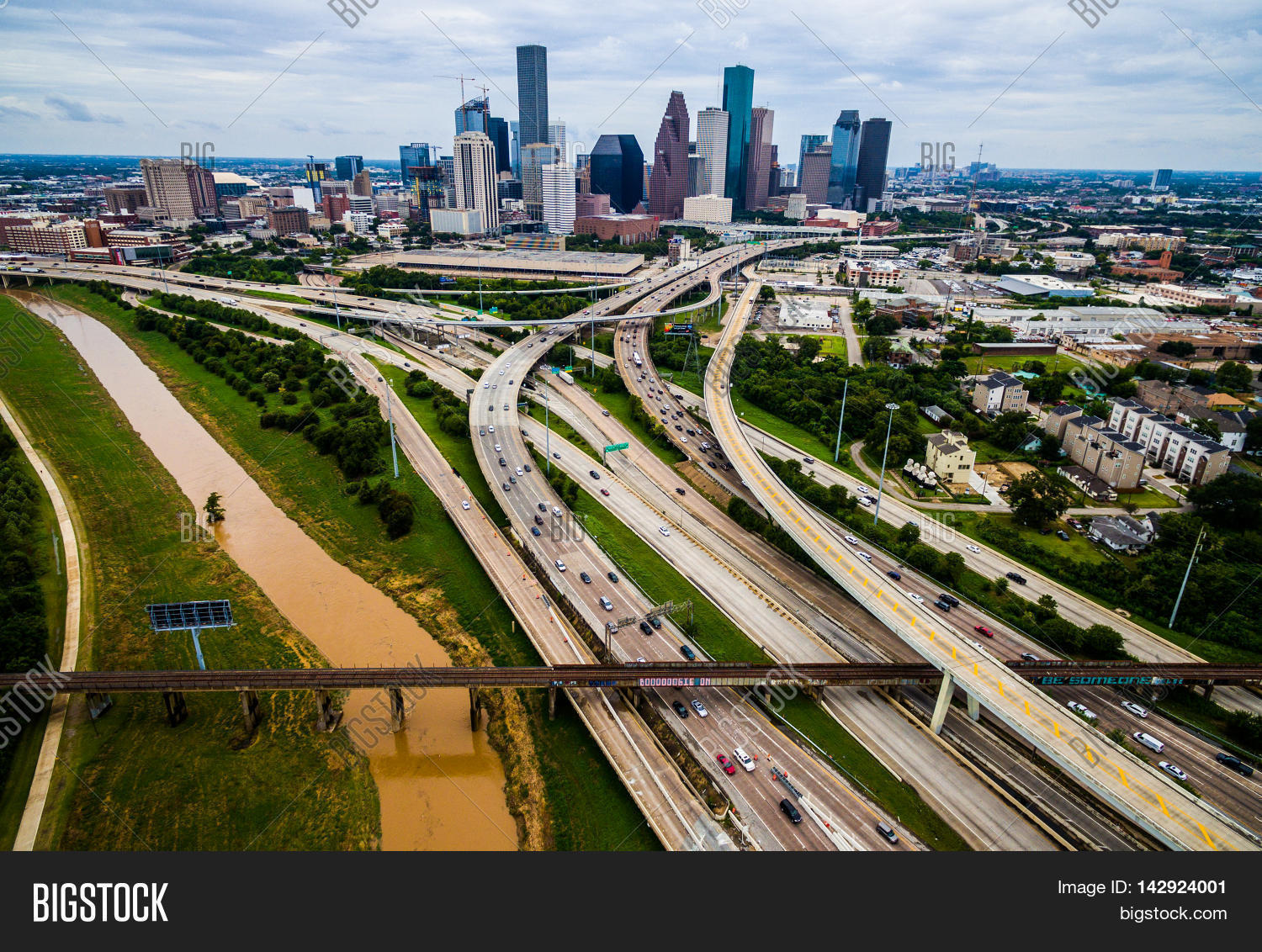 Houston Texas Aerial Image & Photo (Free Trial) | Bigstock