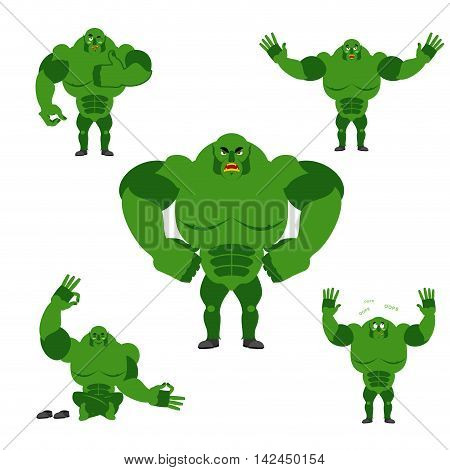 Ogre Set Poses. Vector & Photo (Free Trial) | Bigstock