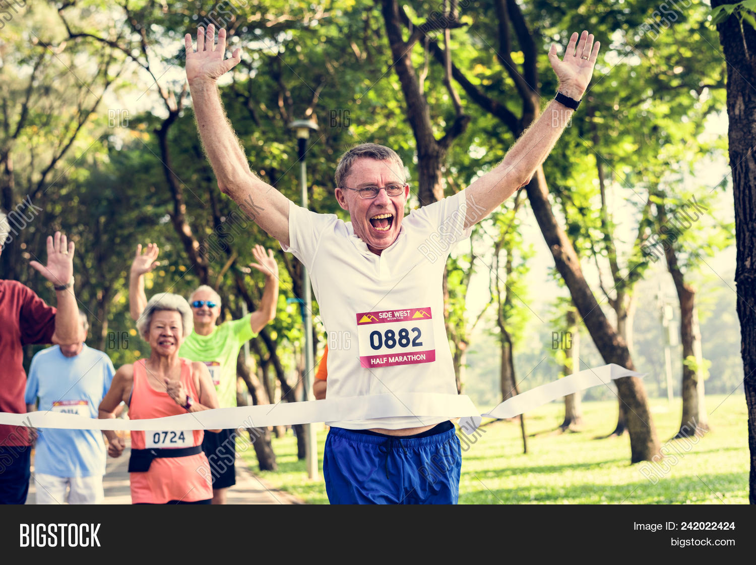 Happy Senior Running Image & Photo (Free Trial) | Bigstock