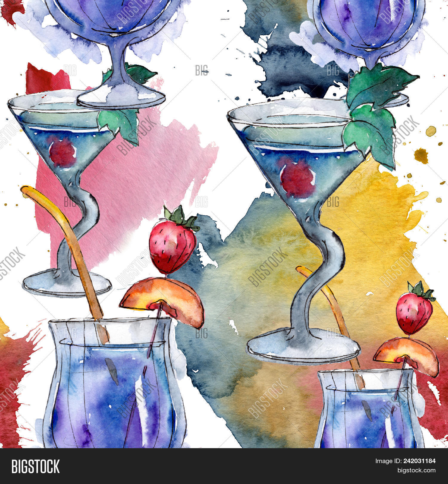 Martini Drink Border