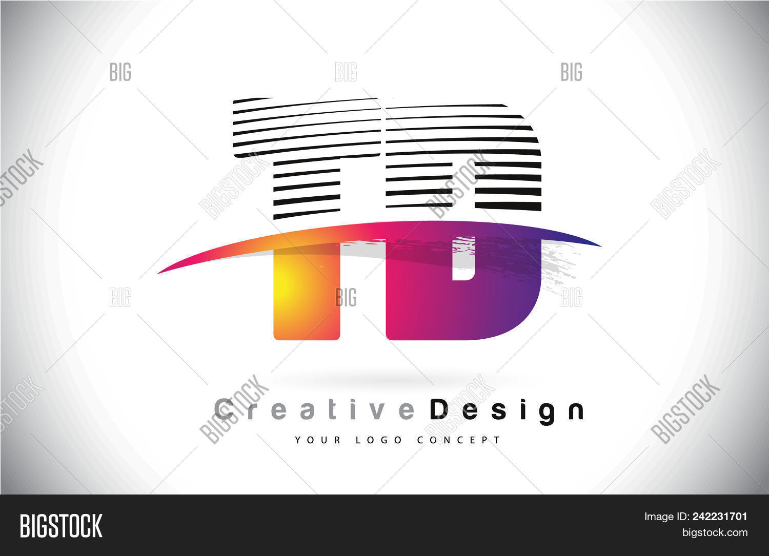 Td T D Letter Logo Vector & Photo (Free Trial) | Bigstock