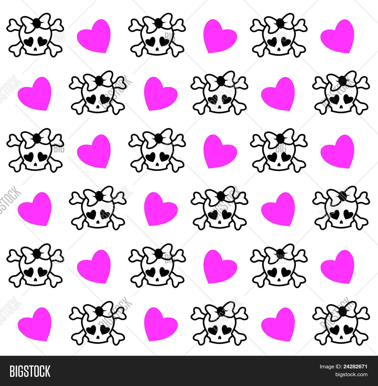 Emo Skull Background Vector & Photo (Free Trial) | Bigstock