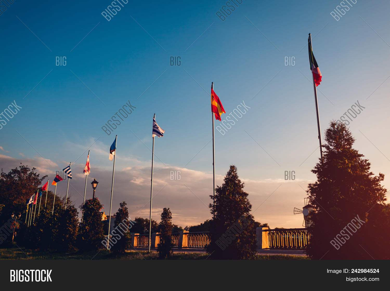 Row Flying Flags Image & Photo (Free Trial) | Bigstock