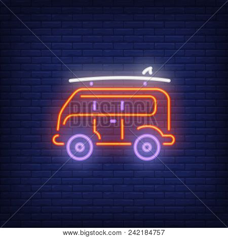 Surfer Van Neon Sign Vector & Photo (Free Trial) | Bigstock
