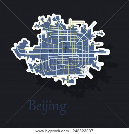 Beijing City Map Vector & Photo (Free Trial) | Bigstock