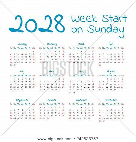 Simple 2028 Year Vector & Photo (Free Trial) | Bigstock