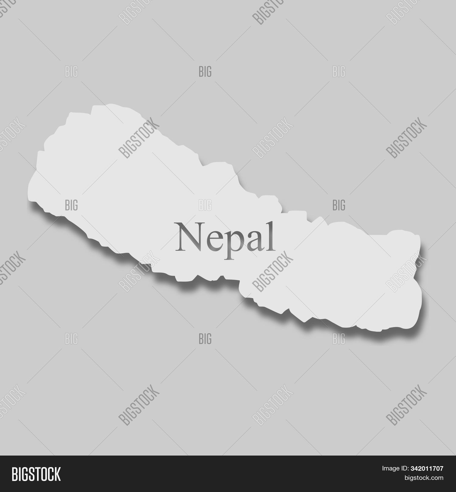 Map Nepal Light Color Image & Photo (Free Trial) | Bigstock
