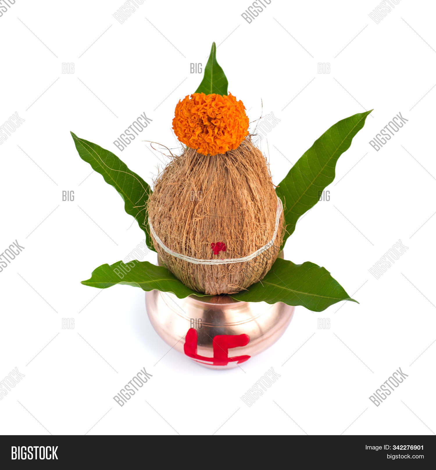 Copper Kalash Coconut Image & Photo (Free Trial) | Bigstock