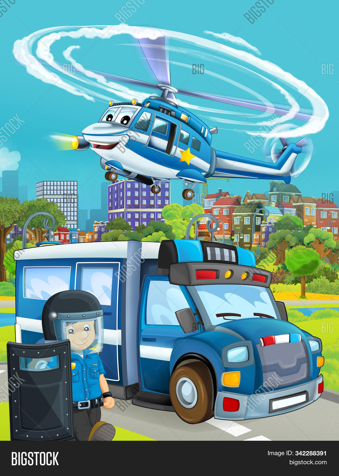 Cartoon Scene Police Image & Photo (Free Trial) | Bigstock