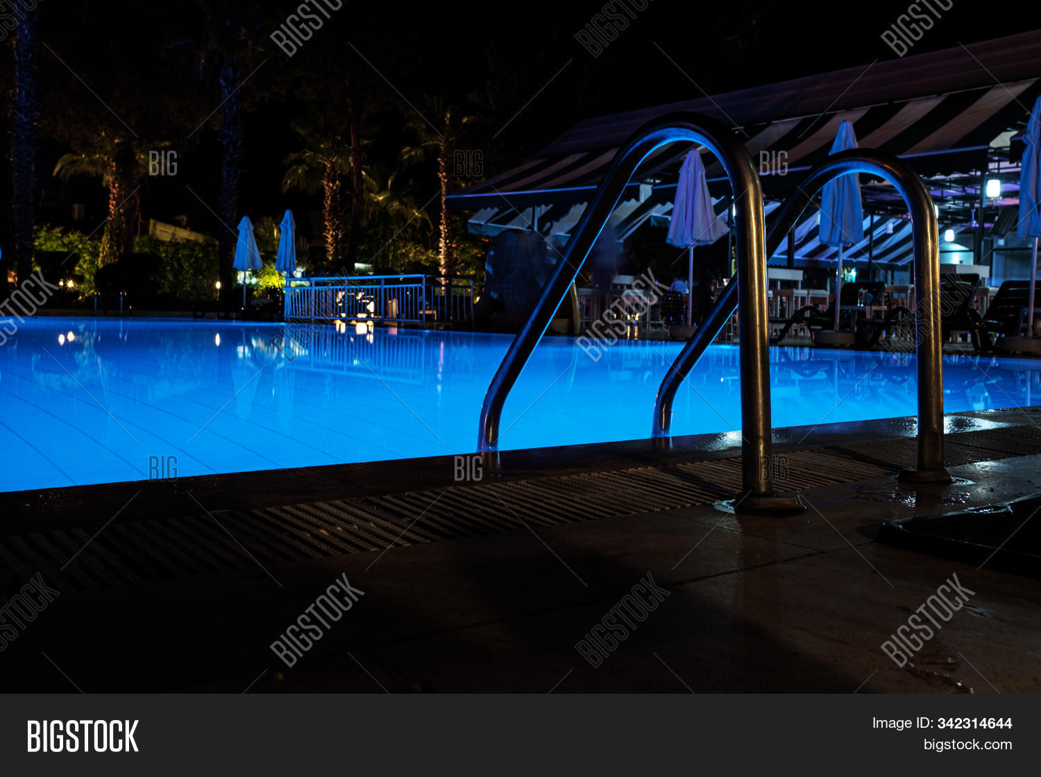 Bottom View Pool Night Image & Photo (Free Trial) | Bigstock