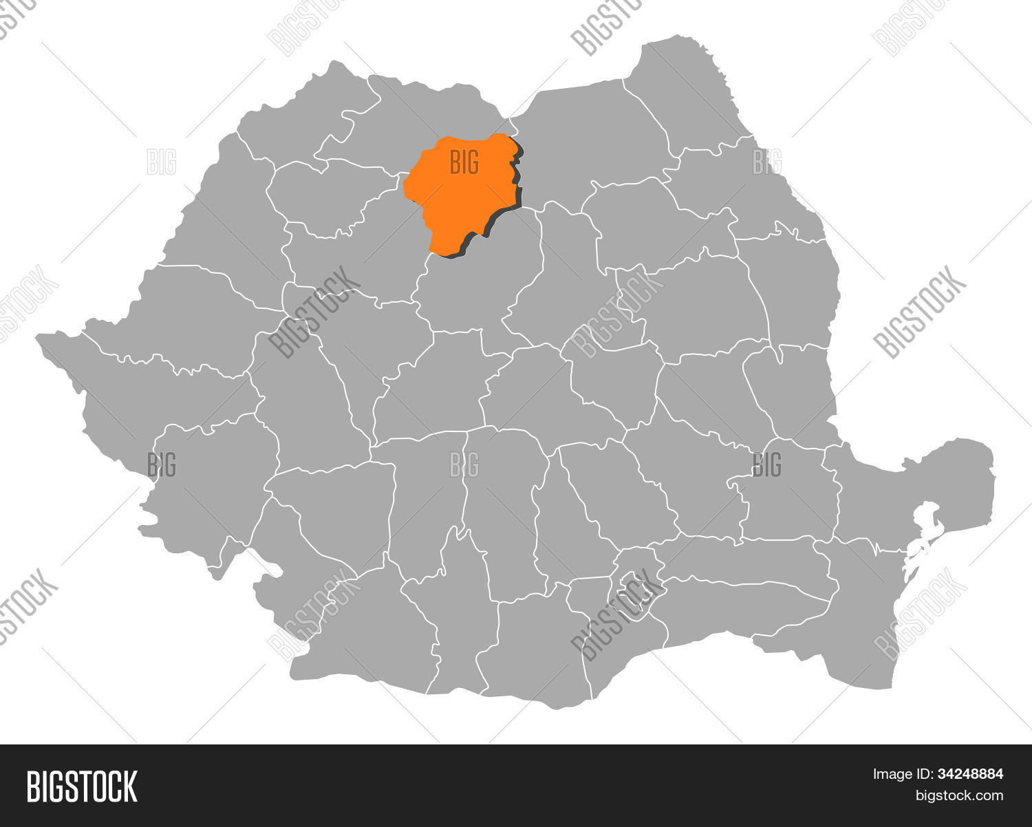 Map Romania, Bistrita- Image & Photo (Free Trial) | Bigstock