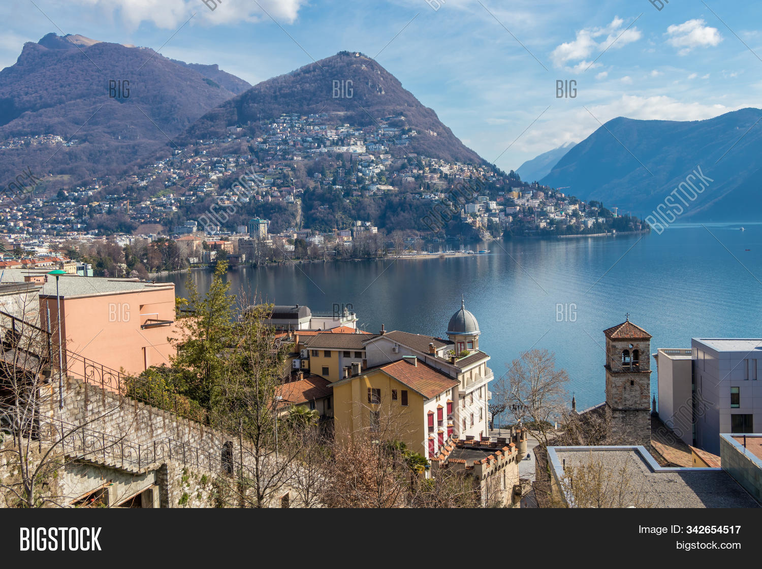 View Lake Lugano Alps Image & Photo (Free Trial) | Bigstock