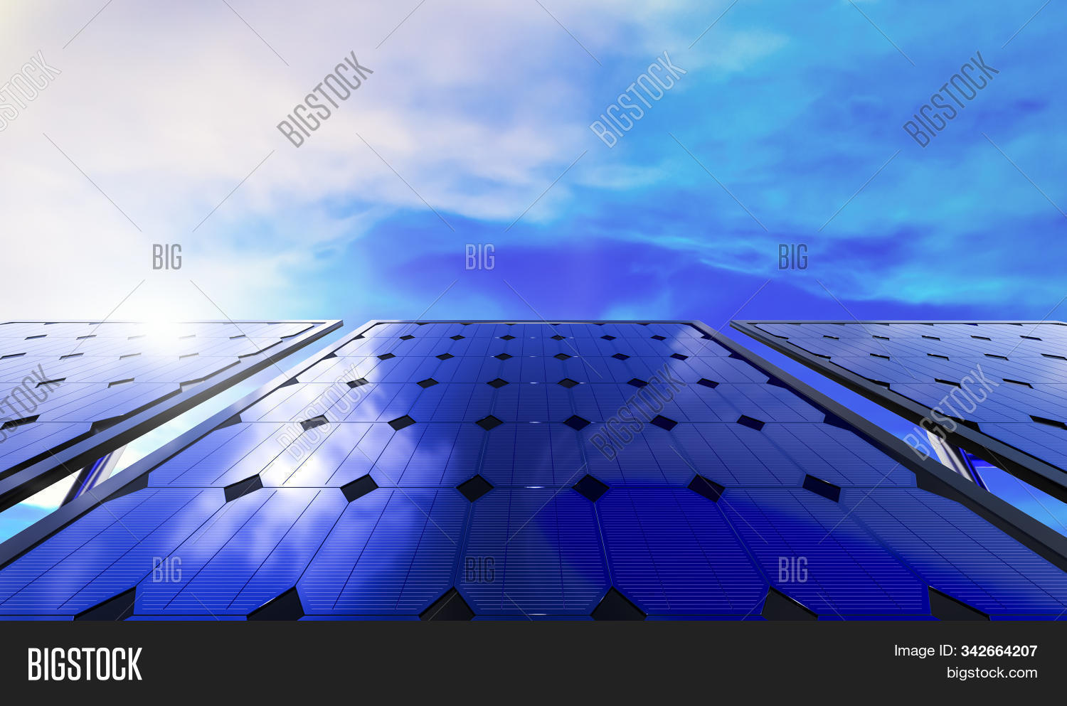 Solar Panels On Blue Image & Photo (Free Trial) | Bigstock