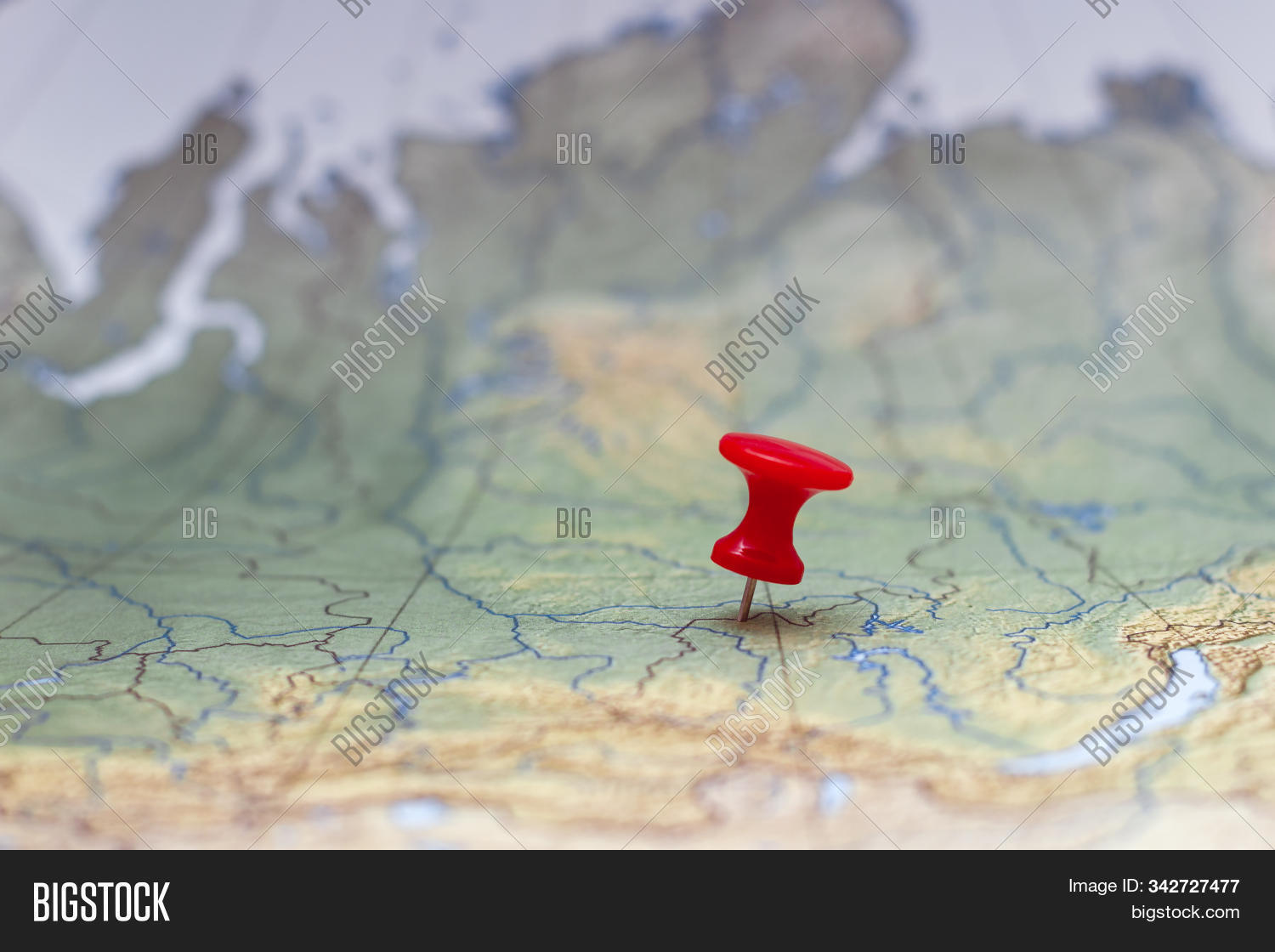 Map Red Destination Image & Photo (Free Trial) | Bigstock