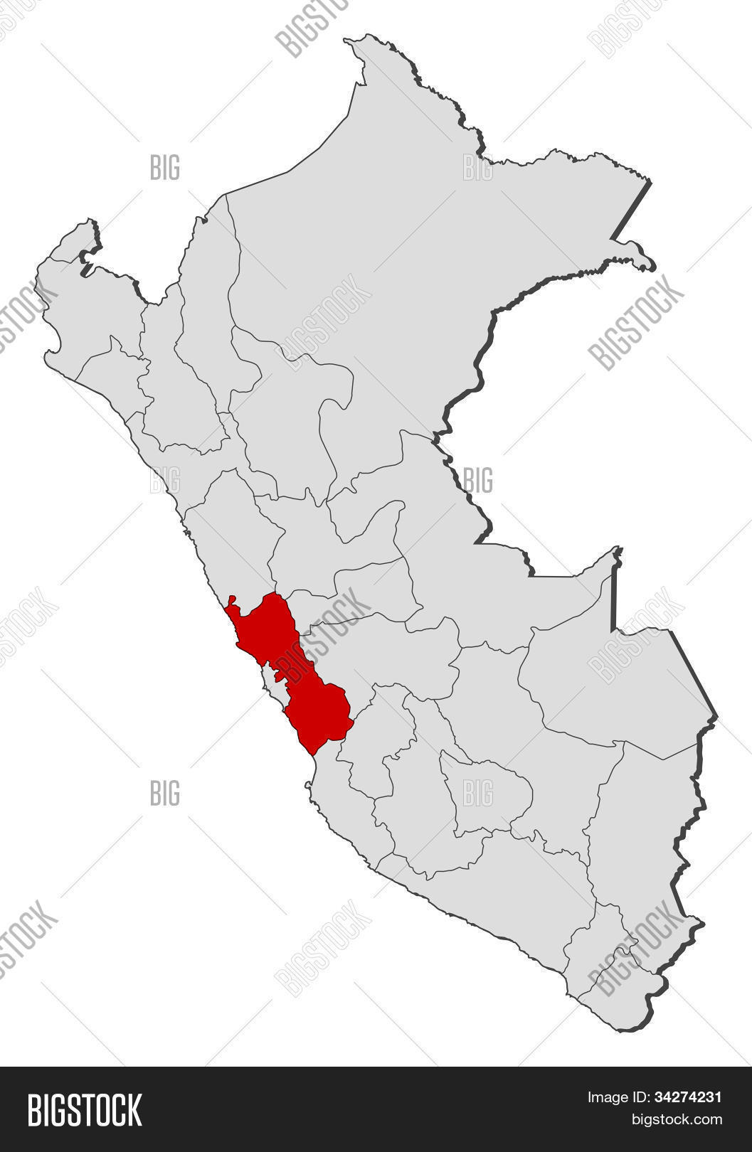 Map Peru, Lima Image & Photo (Free Trial) | Bigstock