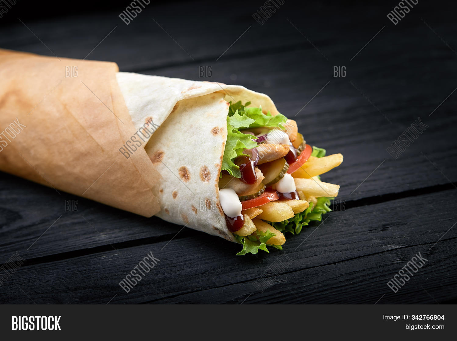 Shawarma Rolled Lavash Image & Photo (Free Trial) | Bigstock