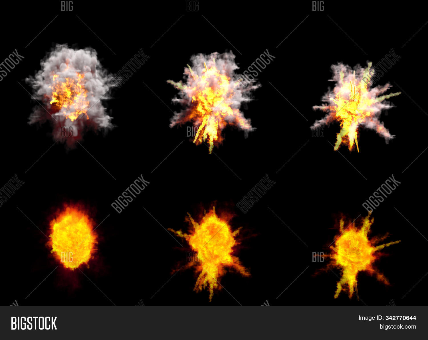 Many Round Explosions Image & Photo (Free Trial) | Bigstock