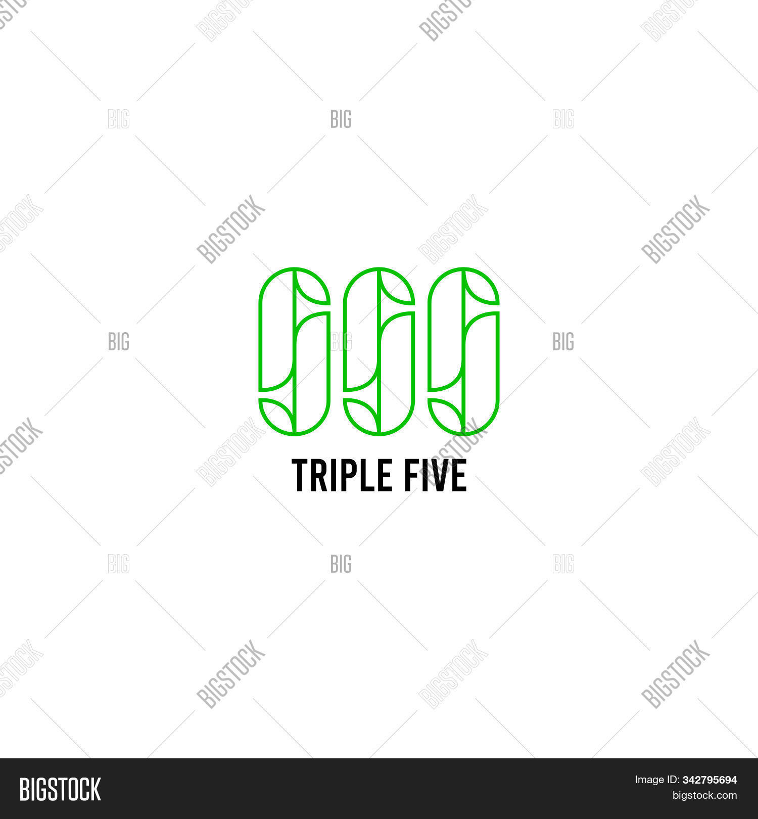 Triple Five Number Vector & Photo (Free Trial) | Bigstock
