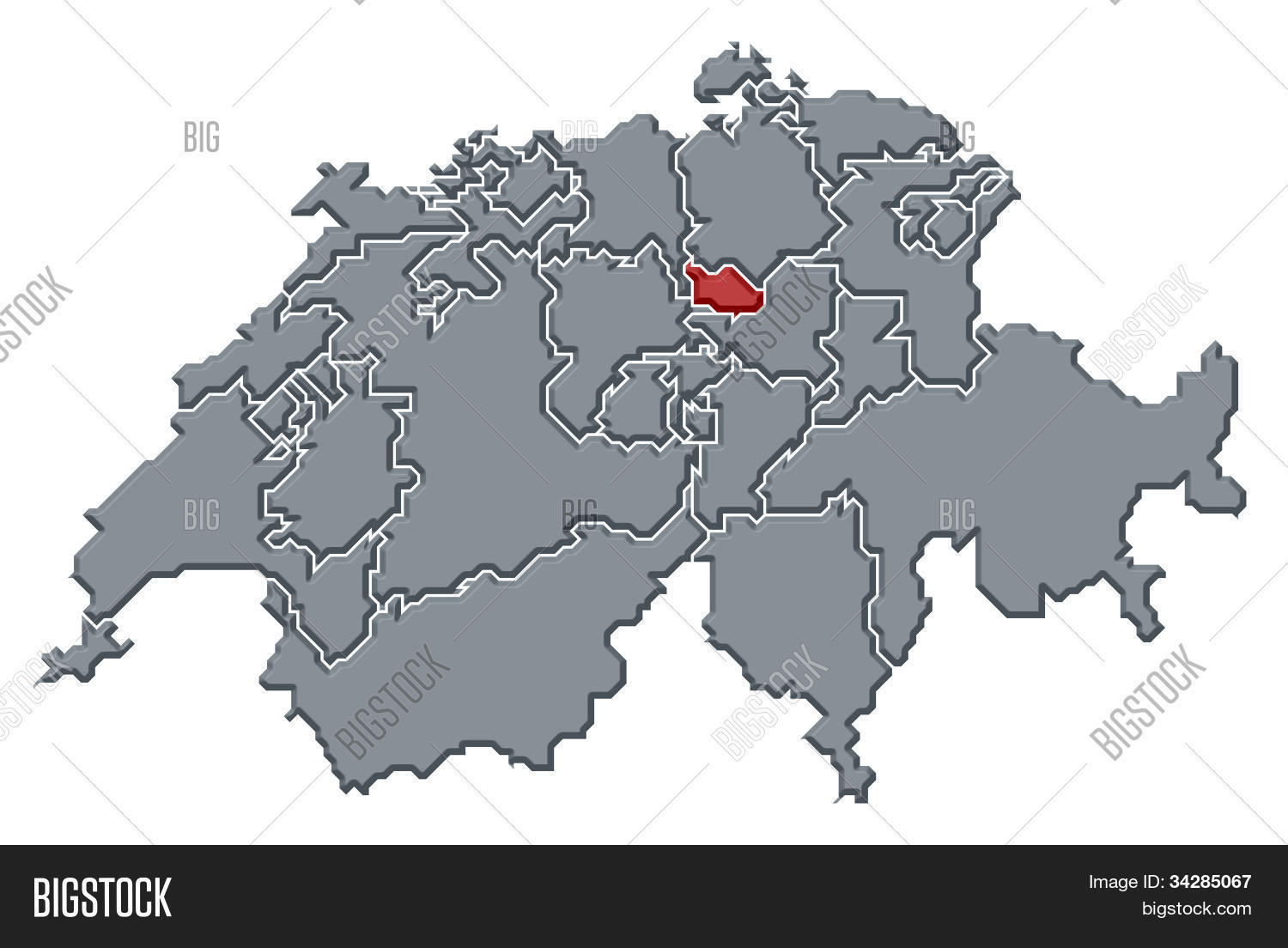 Map Swizerland, Zug Image & Photo (Free Trial) | Bigstock