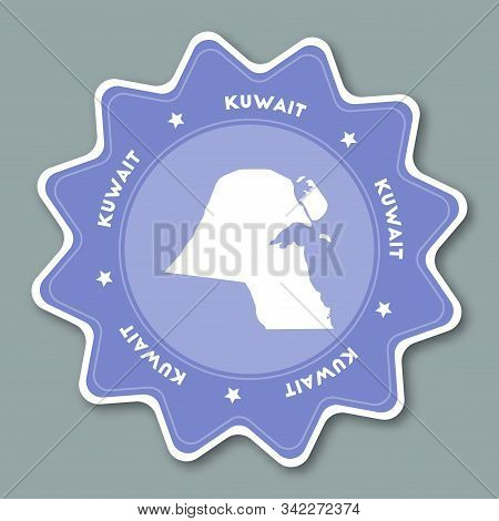 Kuwait Map Sticker Vector & Photo (Free Trial) | Bigstock