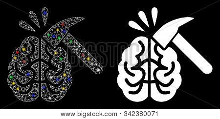 Glowing Mesh Brain Vector & Photo (Free Trial) | Bigstock