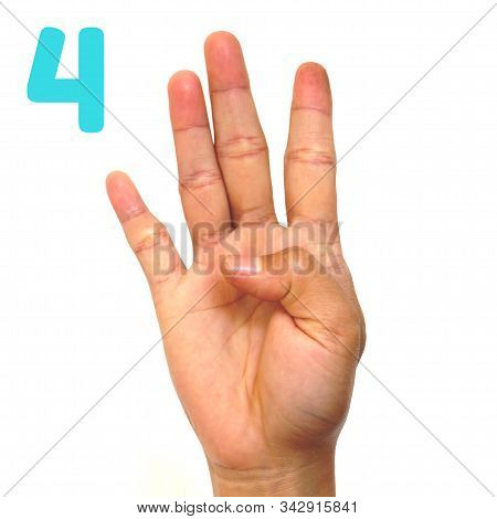 Sign Language Number 4 Image & Photo (Free Trial) | Bigstock