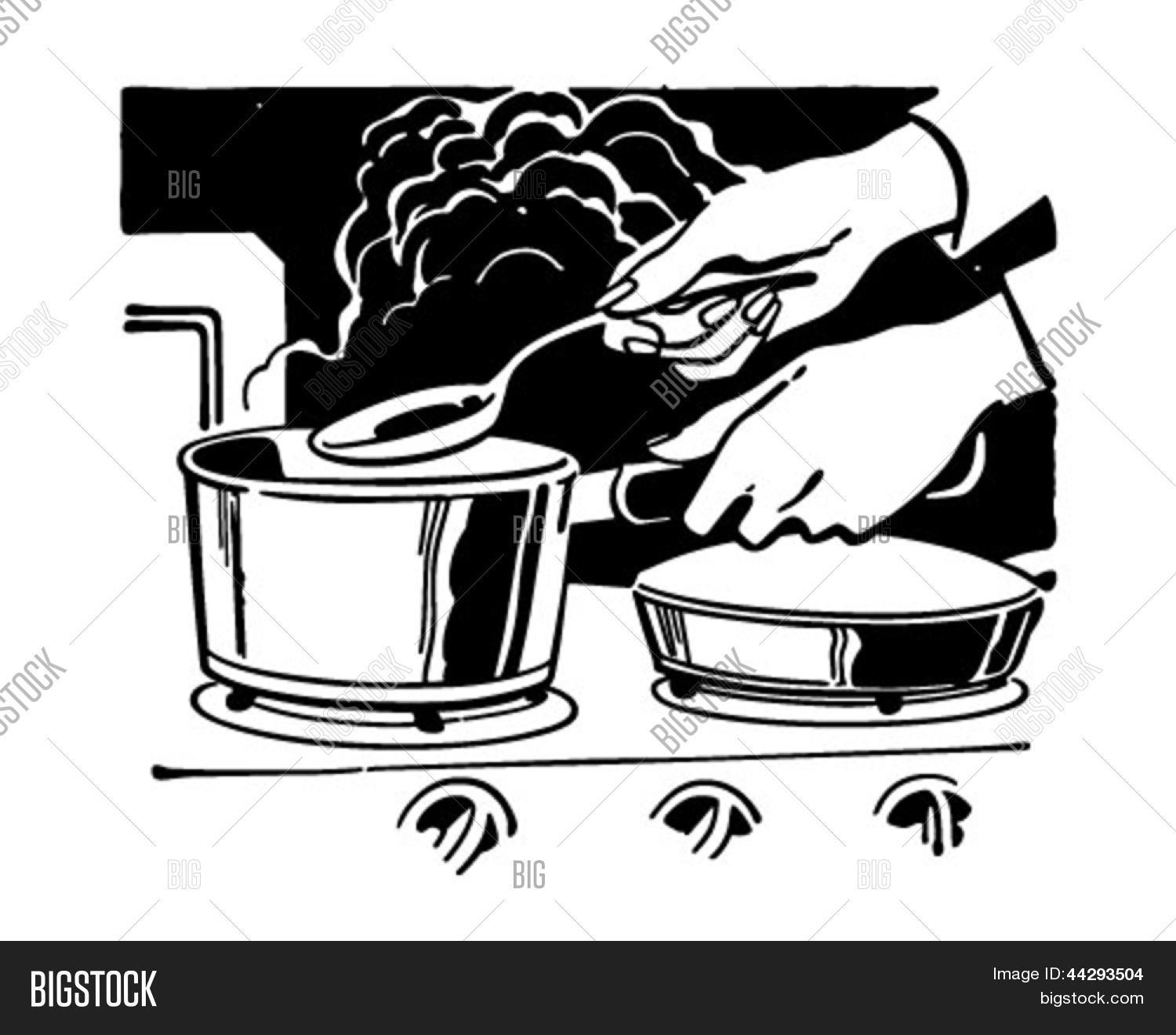 Cooking Dinner - Vector & Photo (Free Trial) | Bigstock