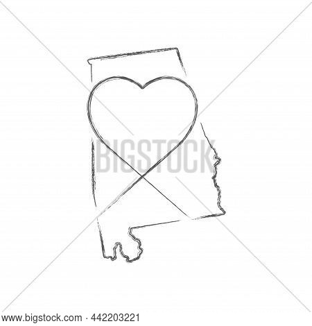 Alabama Us State Hand Vector & Photo (Free Trial) | Bigstock