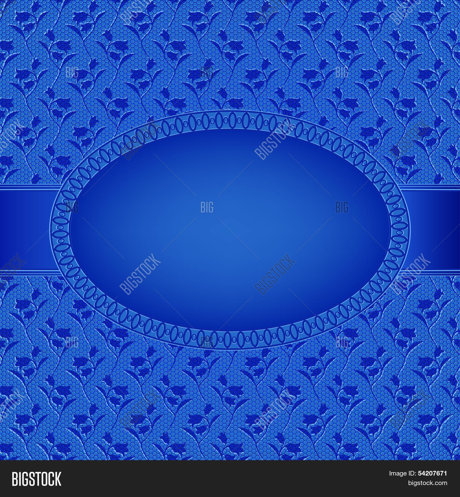 Blue Card Oval Frame Vector & Photo (Free Trial) | Bigstock