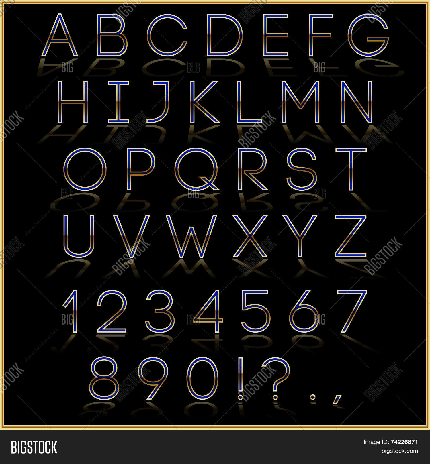 Vector Blue Alphabet Vector & Photo (Free Trial) | Bigstock