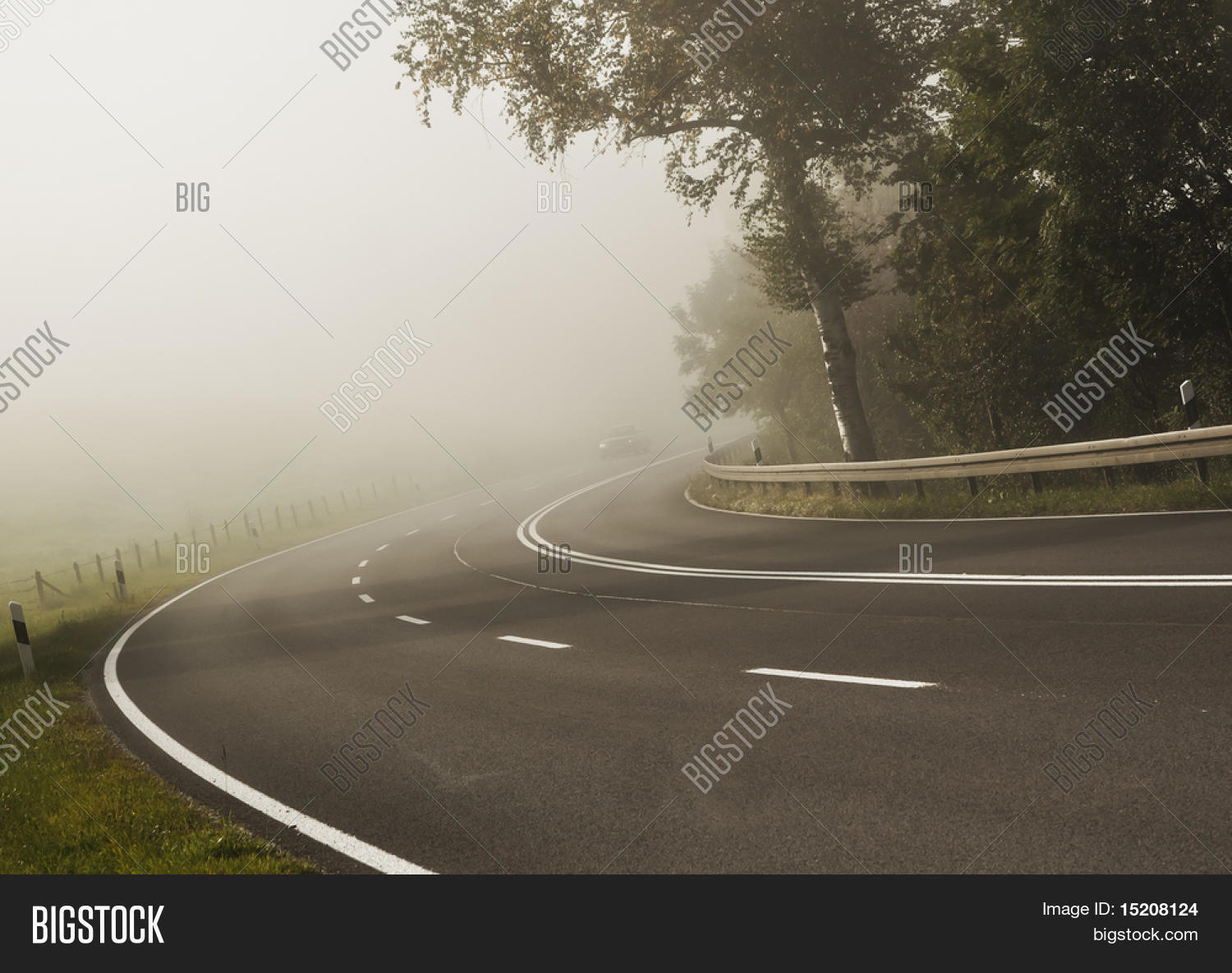 Image Road Covered Fog Image & Photo (Free Trial) | Bigstock