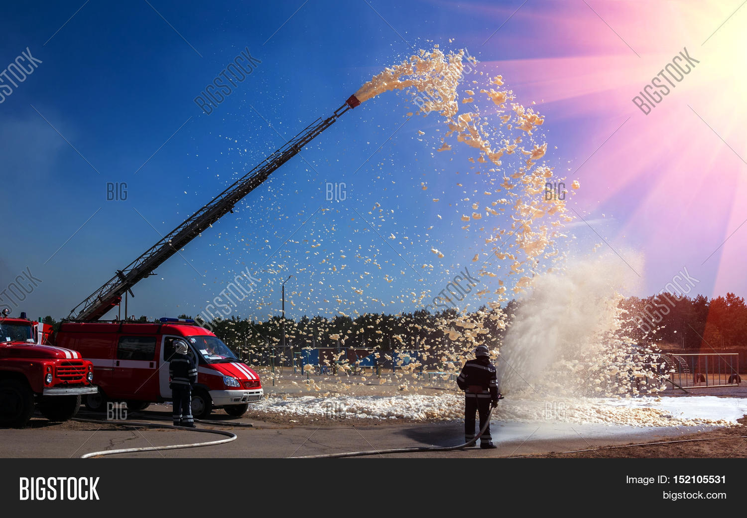 Fire Hose Water Image & Photo (Free Trial) | Bigstock