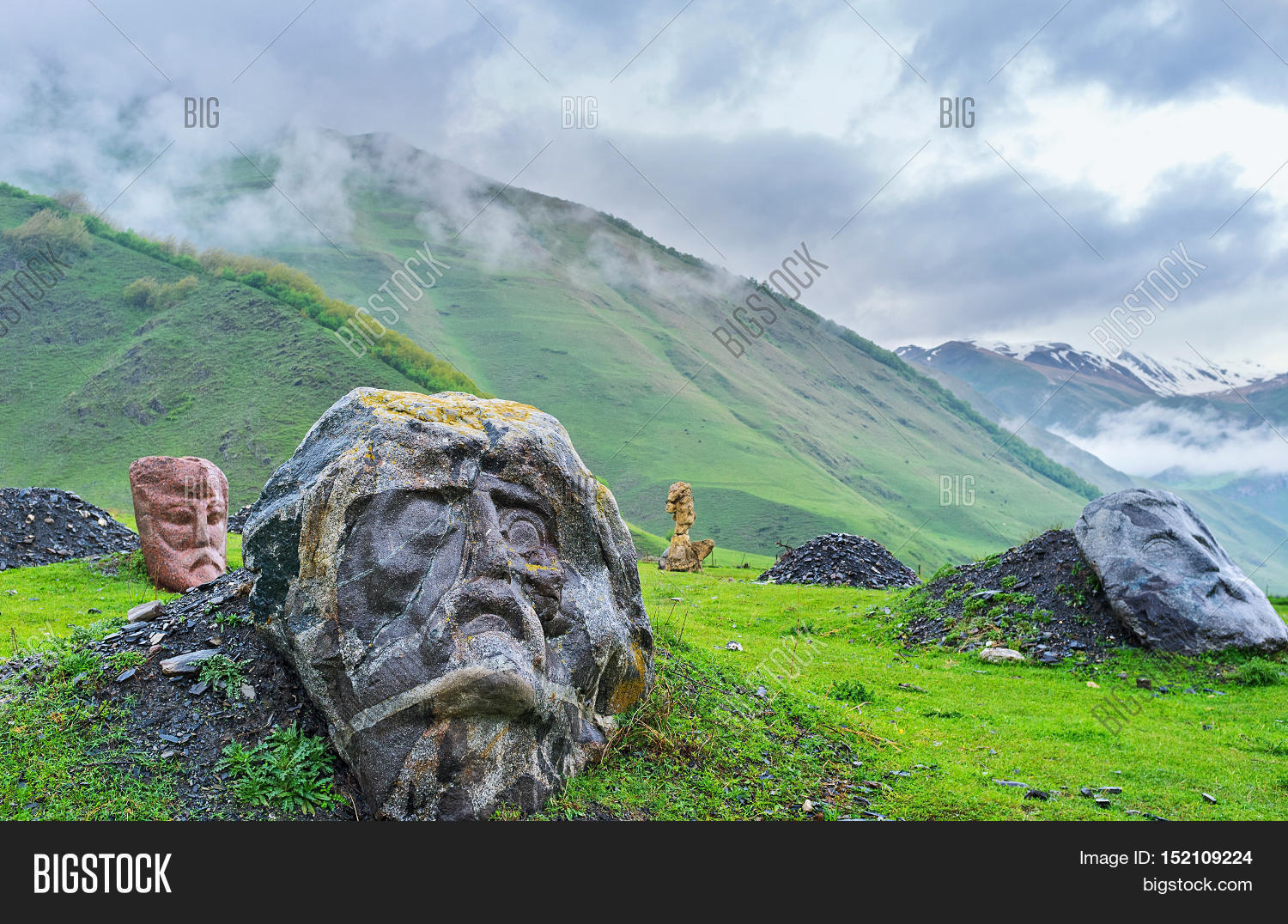 Monumental Stone Heads Image & Photo (Free Trial) | Bigstock