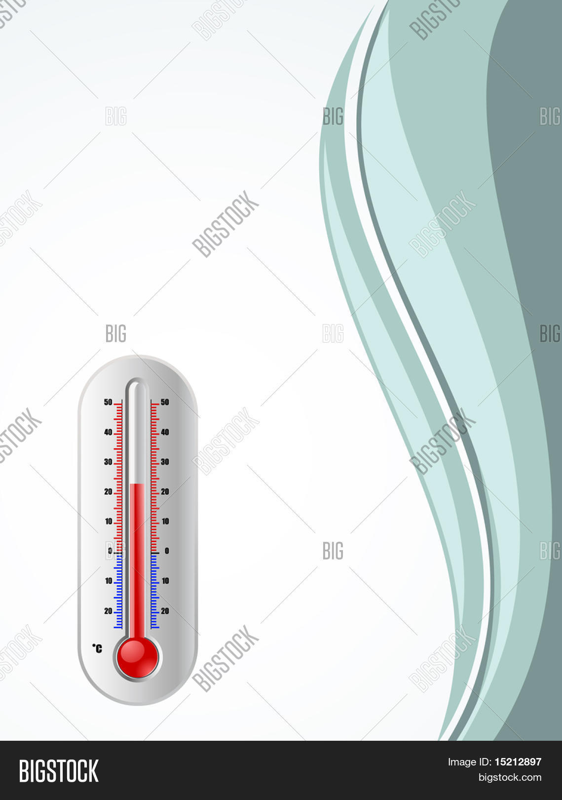 Thermometer On Wave Vector & Photo (Free Trial) | Bigstock