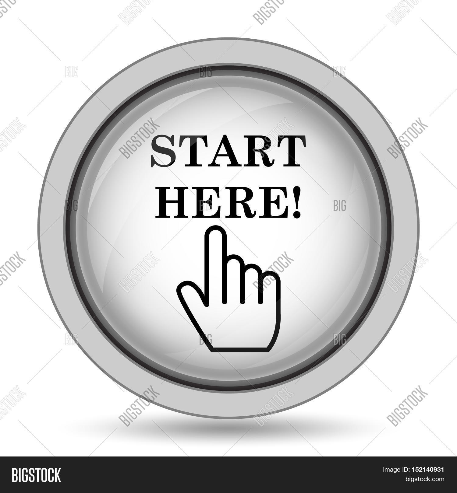 Start Here Icon Image & Photo (Free Trial) | Bigstock