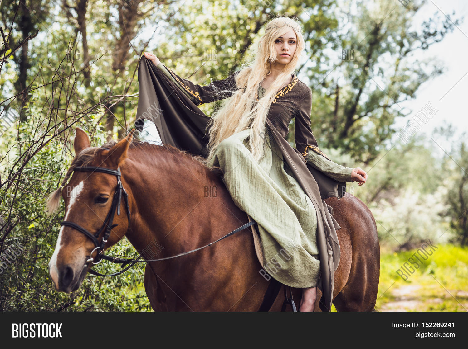 Elf Woman Forest Horse Image & Photo (Free Trial) | Bigstock
