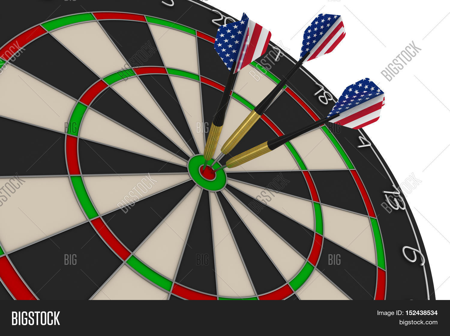 Dart Board Three Us Image & Photo (Free Trial) | Bigstock