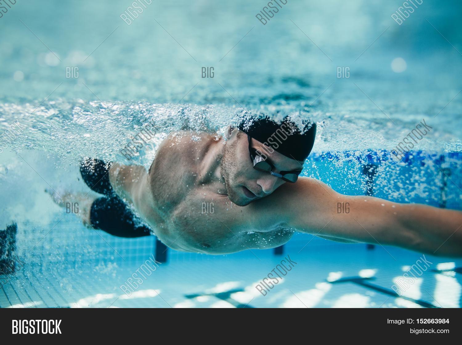 Fit Swimmer Training Image And Photo Free Trial Bigstock